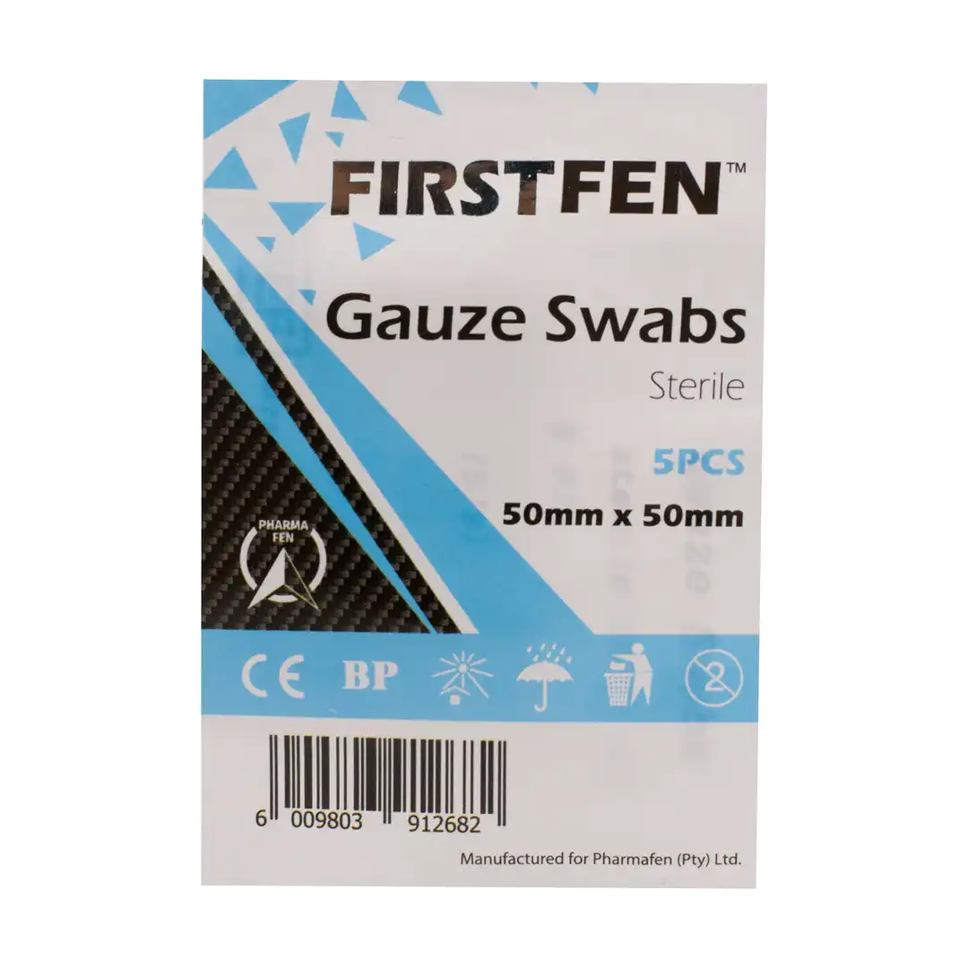 Firstfen Sterile gauze 5's, 50mm x 50mm